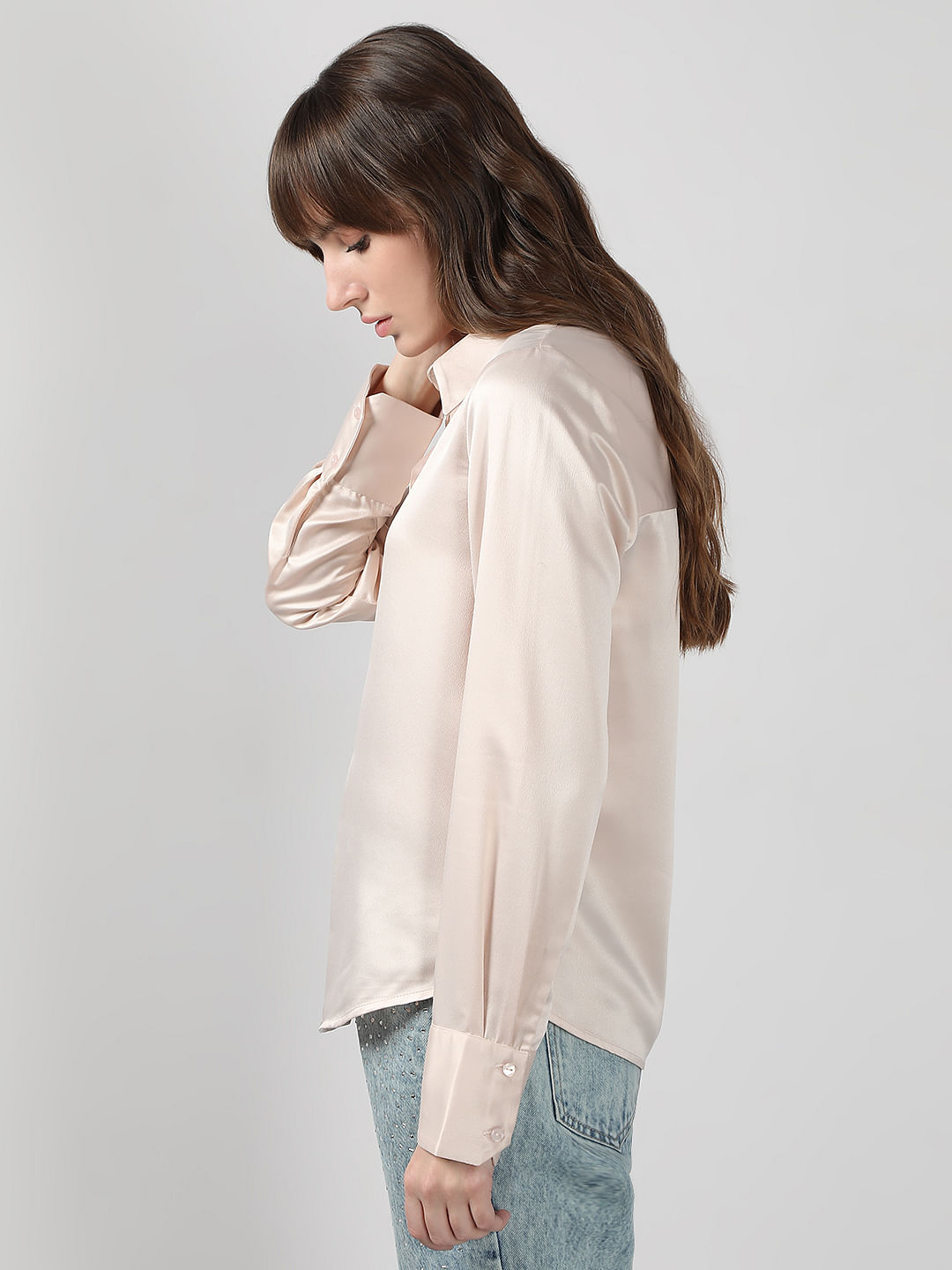 Light Beige Full Sleeves Shirt Light Beige Full Sleeves Shirt